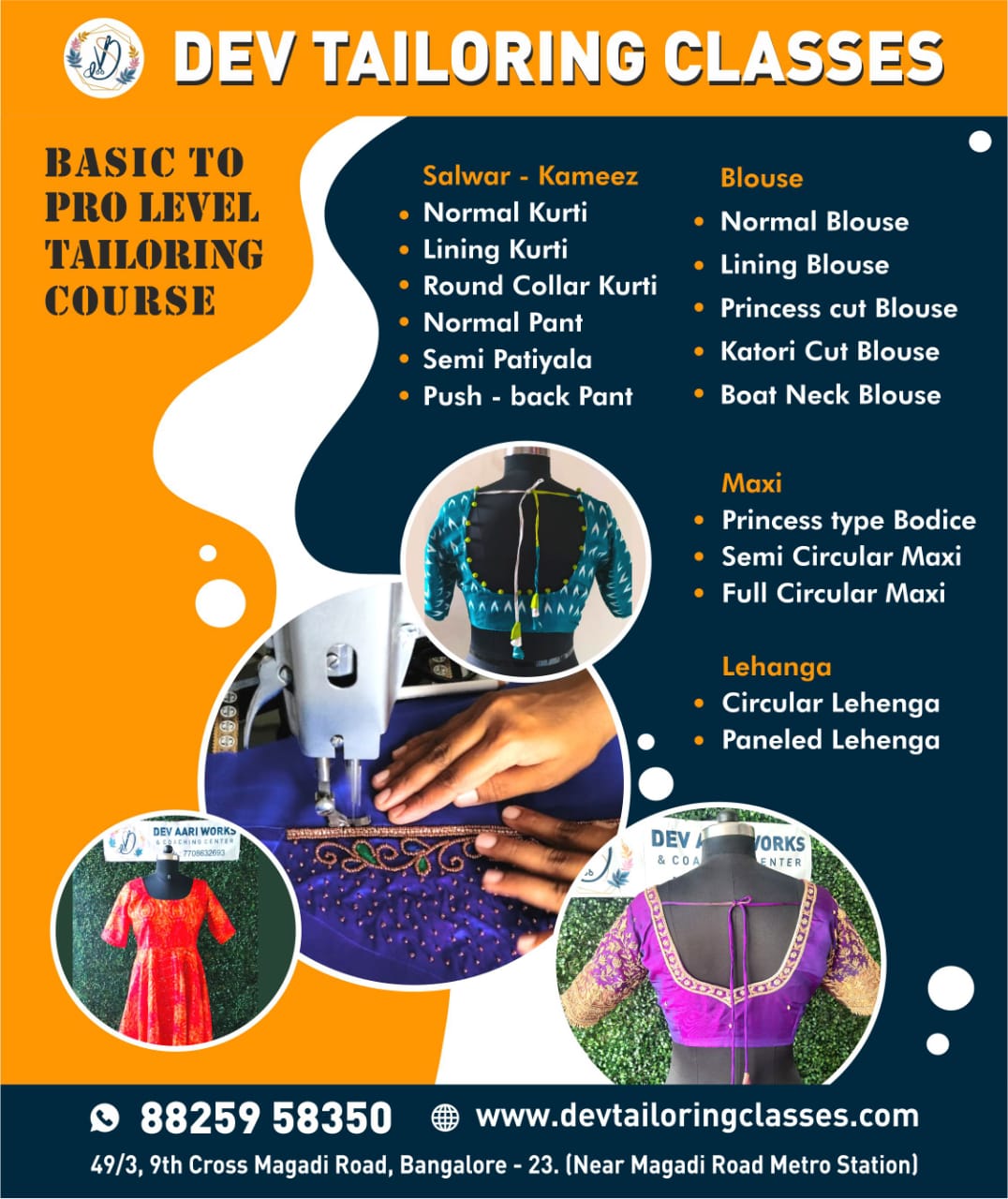 Ladies Tailoring Classes